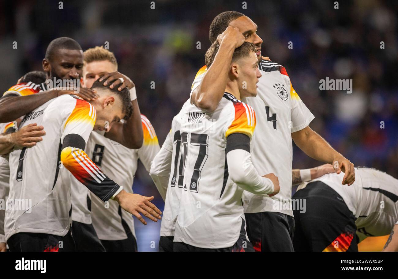 Lyon, France. 23rd Mar 2024. Torjubel: Florian Wirtz (Deutschland ...