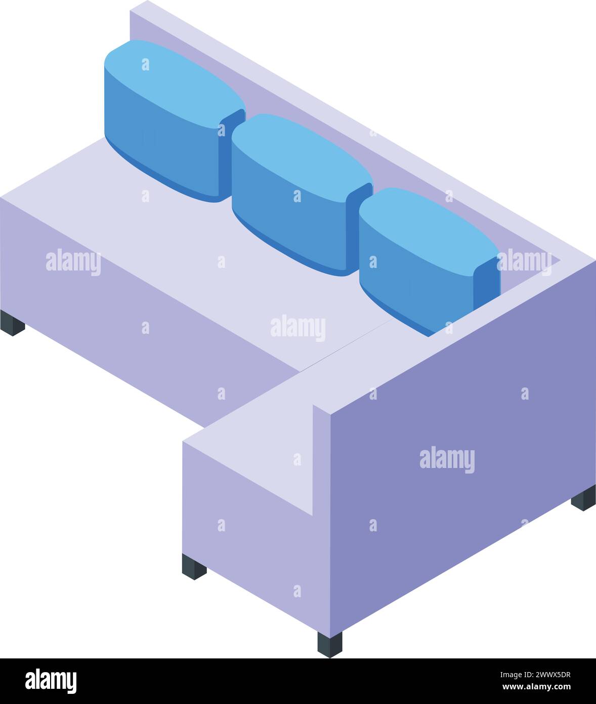 Corner style sofa icon isometric vector. Room design interior ...