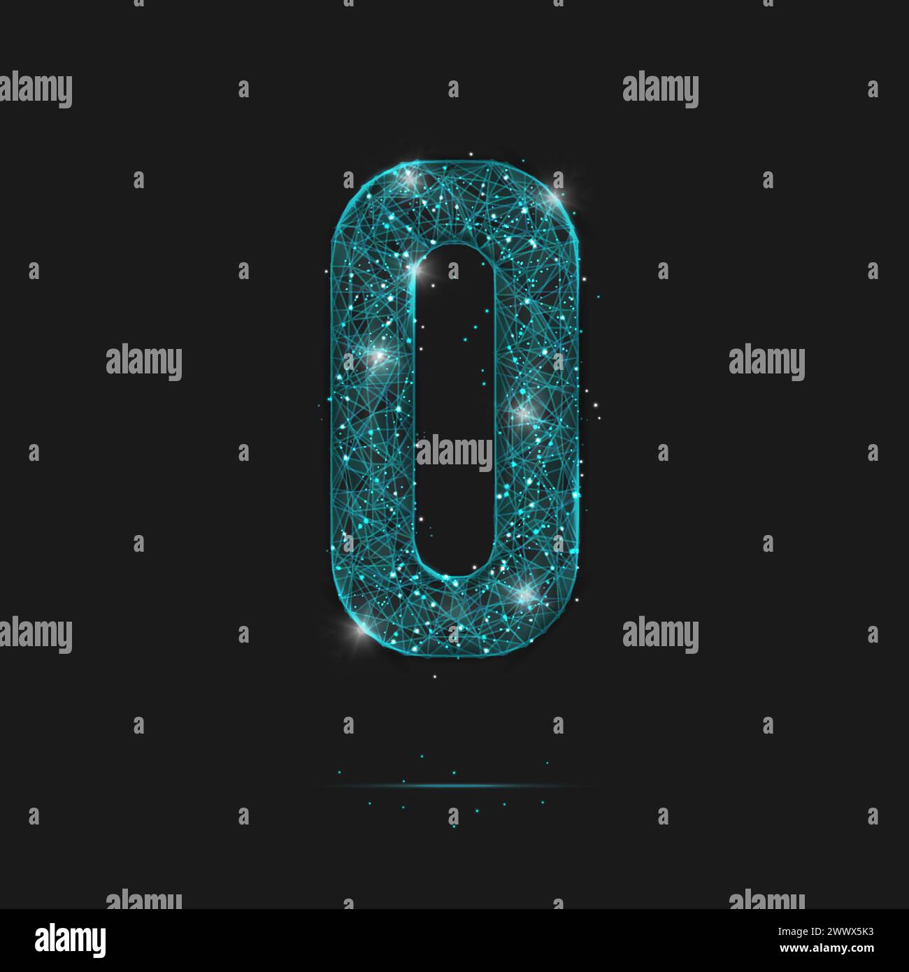 Number zero wireframe hi-res stock photography and images - Alamy