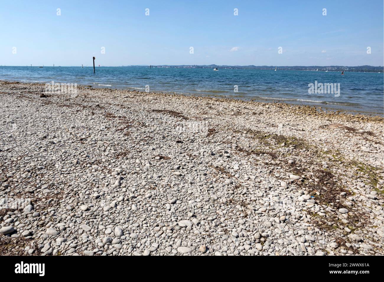 Lake Constance, Low Water Due To Drought, Bregenz, Vorarlberg, Austria ...