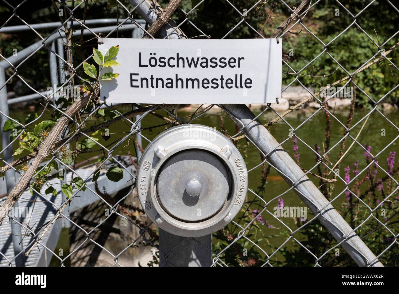 Extinguishing Water Extraction Point, Water Connection Stock Photo - Alamy