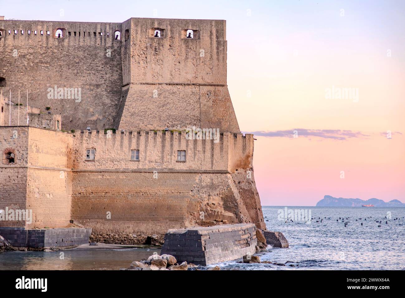 Castel dell'Ovo, lietrally, the Egg Castle is a seafront castle in ...