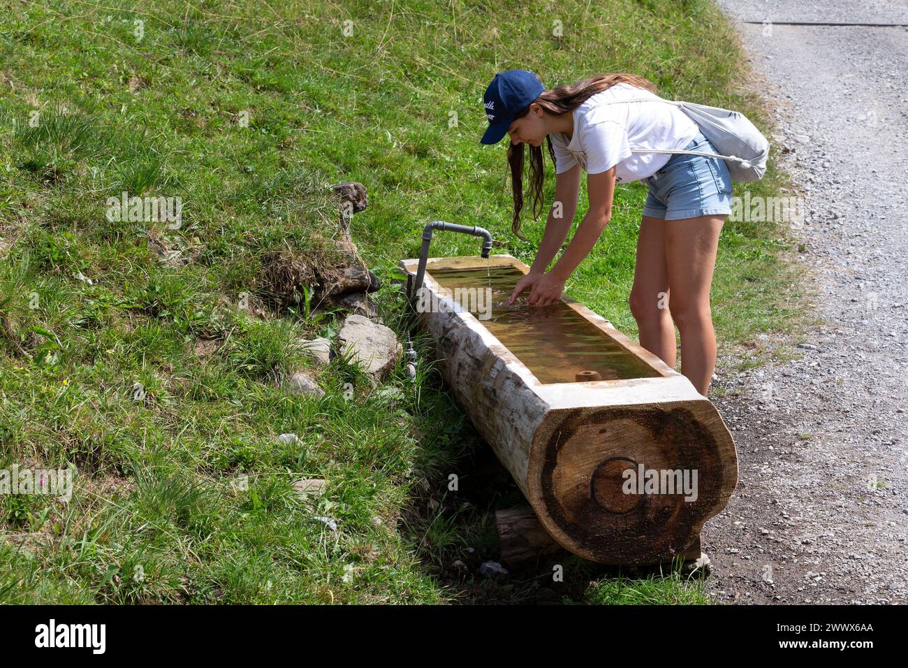 Water Trough, Spring Water Stock Photo - Alamy