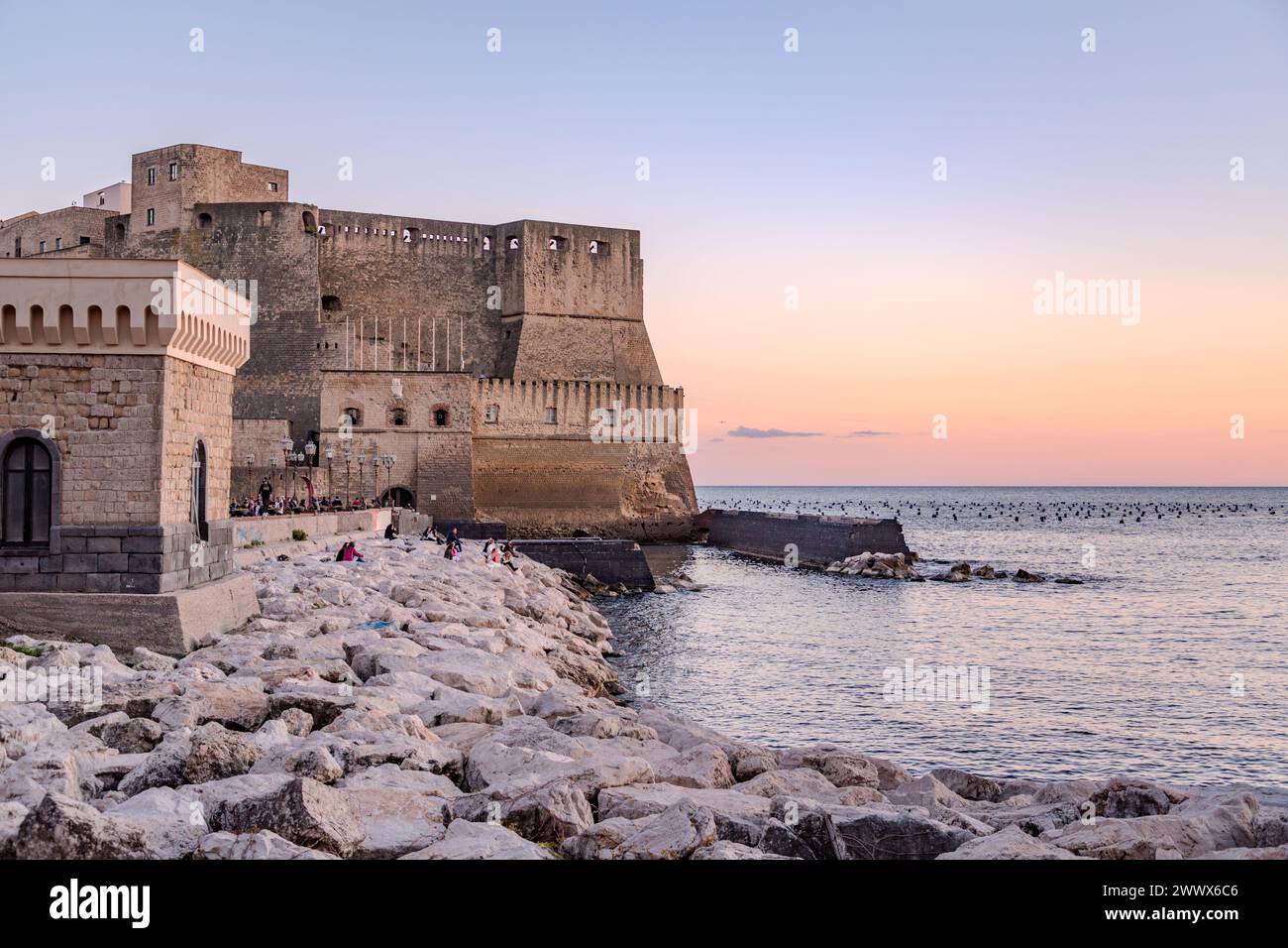 Castel dell'Ovo, lietrally, the Egg Castle is a seafront castle in ...