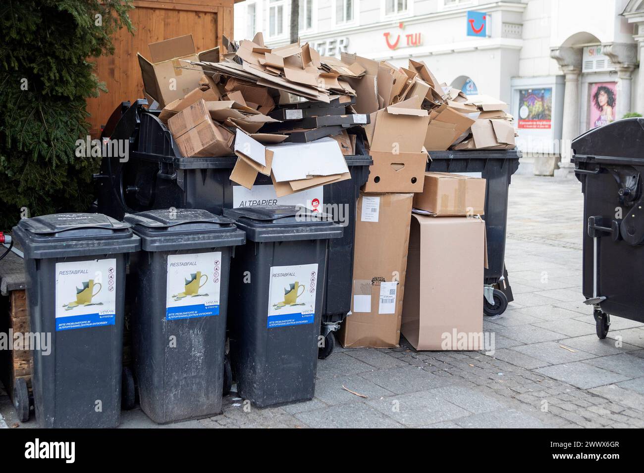 Cardboard Boxes, Waste Paper Collection Stock Photo - Alamy