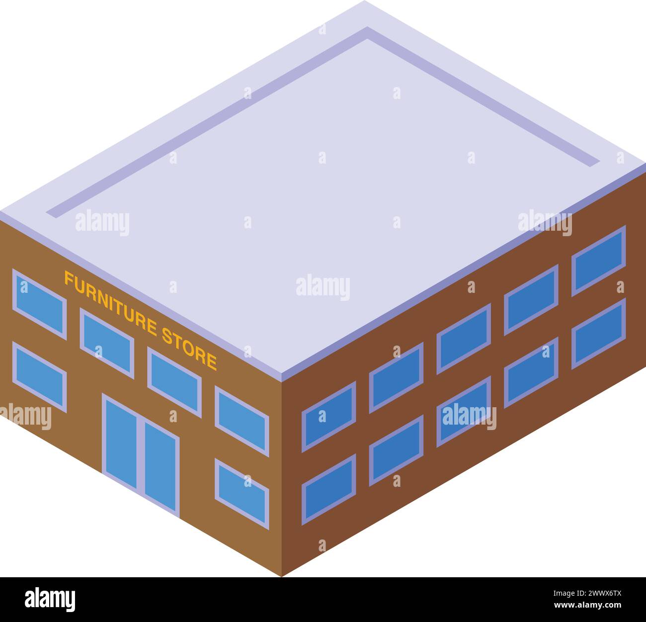 Furniture store building icon isometric vector. City exploration ...