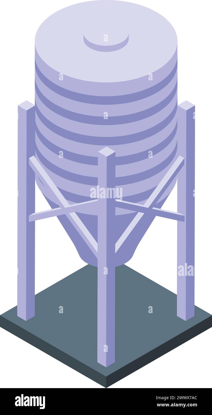 Pig farm water tank icon isometric vector. Feeding reserve. Meat puddle ...