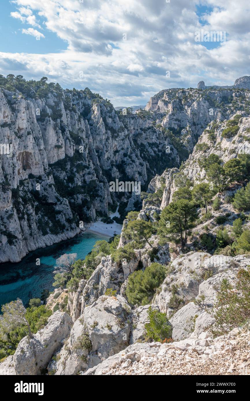The Calanques National Park, near Marseille in the south of France ...