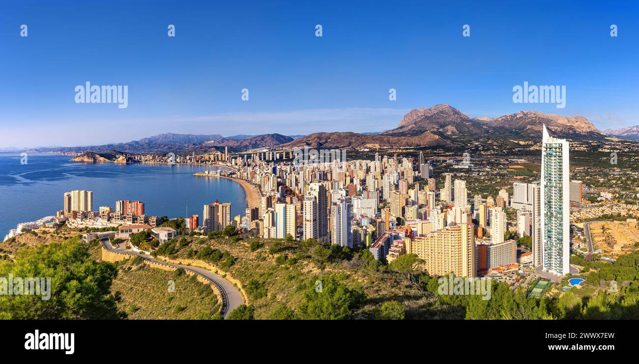 Benidorm is a popular summer resort on the Spanish Costa Blanca on the ...