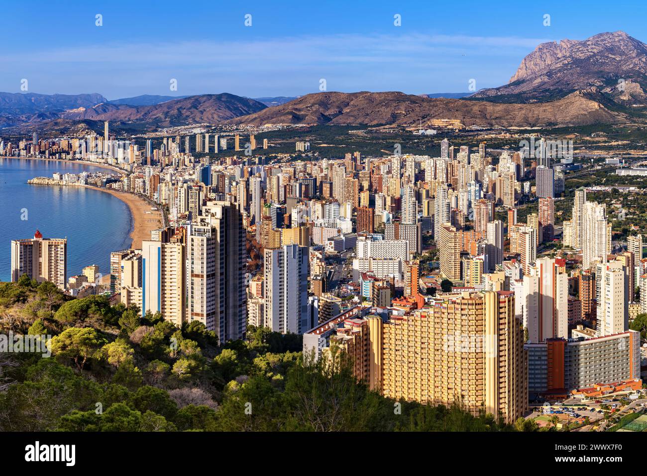 Benidorm is a popular summer resort on the Spanish Costa Blanca on the ...