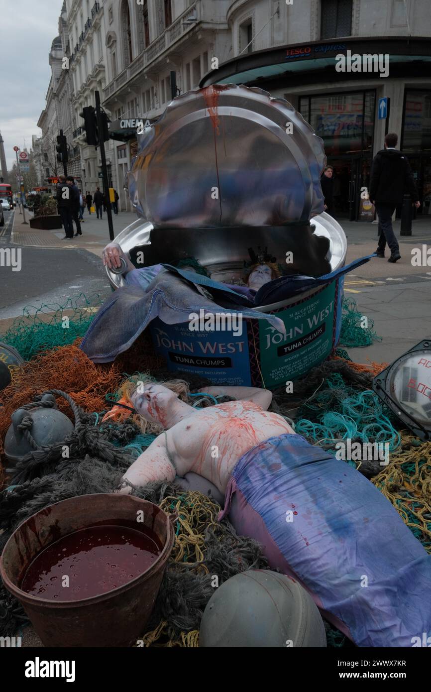 London, UK. 26th Mar, 2024. Ocean Rebellion, an environmental activist ...