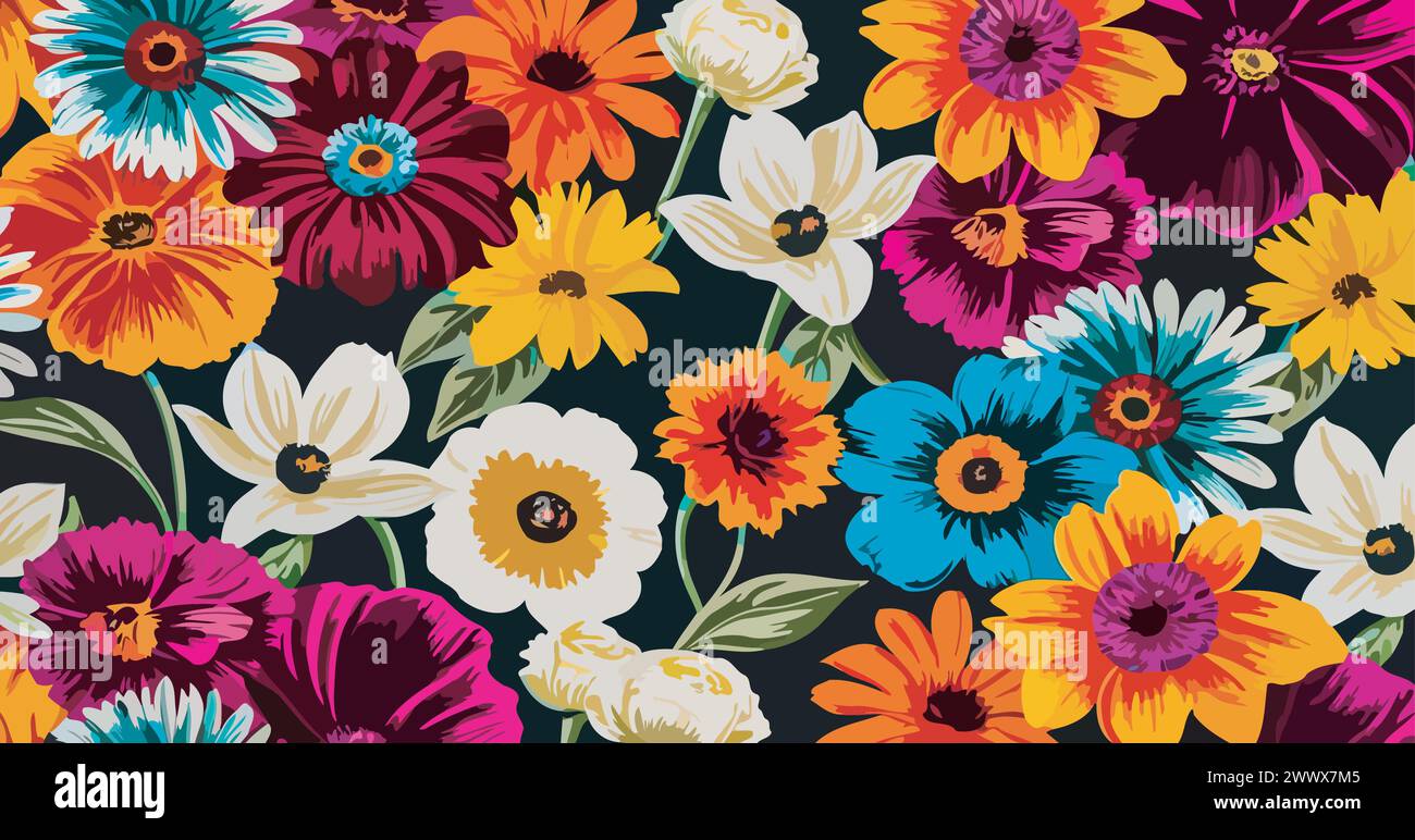 Seamless floral pattern: A Vivid Spring Floral Stock Vector Image & Art ...