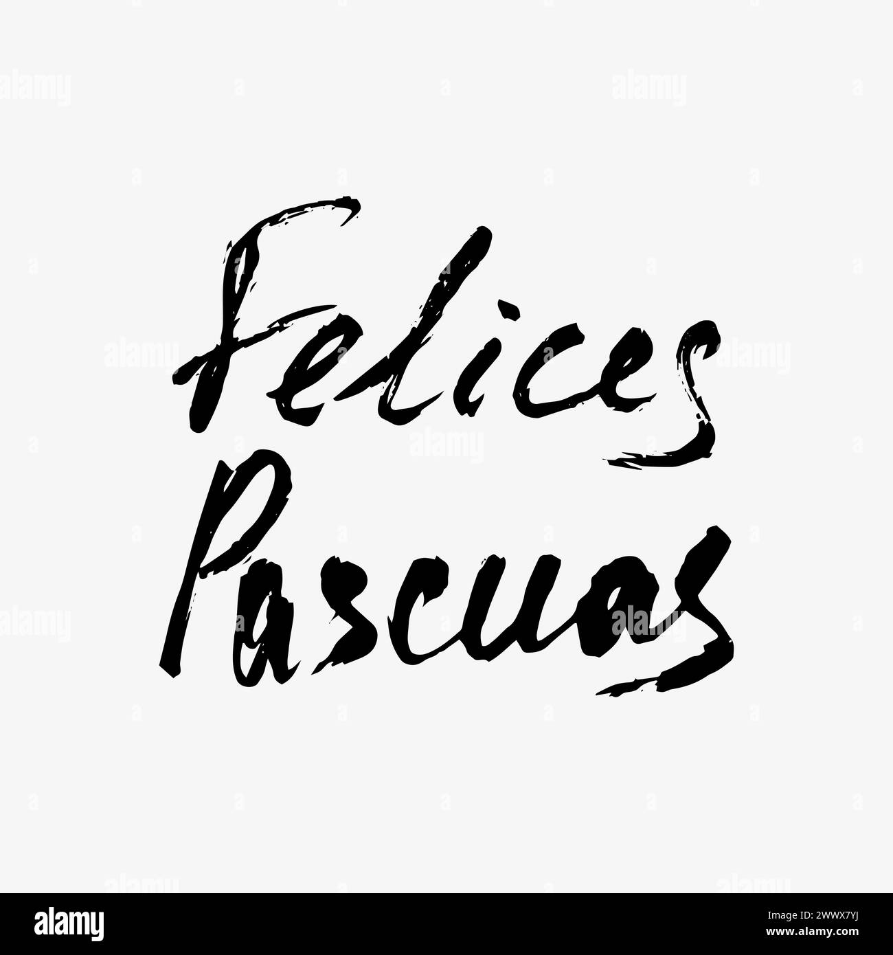 Happy Easter in Spanish. Modern calligraphy greeting card. Handwritten ...