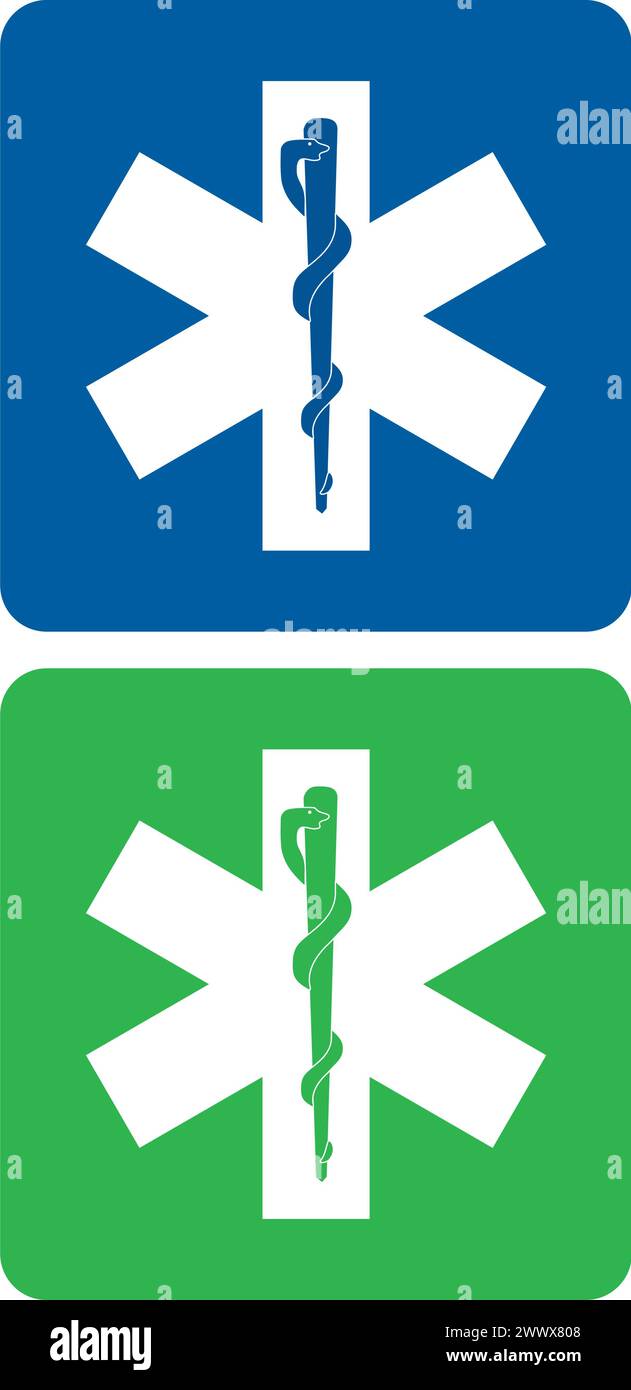 Blue and white pharmacy emblem hi-res stock photography and images - Alamy