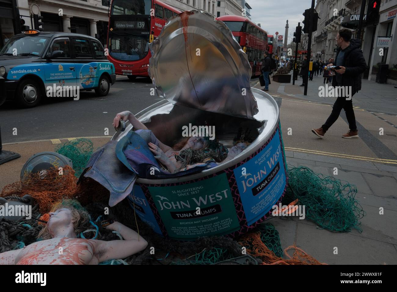 Ocean Rebellion, an environmental activist group, is staging a protest ...