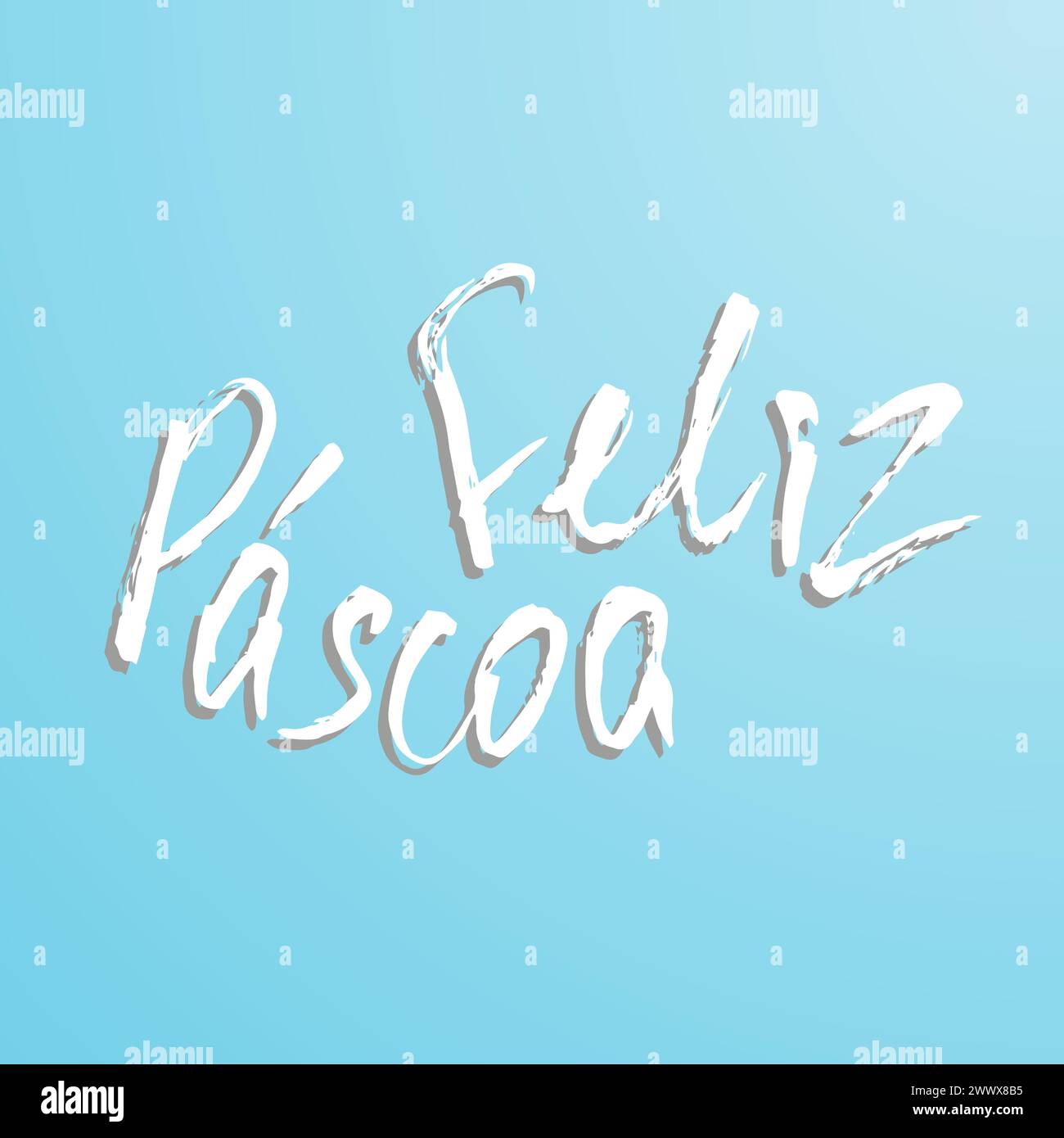 Happy Easter in portuguese. Modern calligraphy greeting card ...