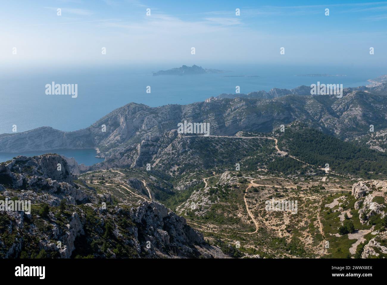 The Calanques National Park, near Marseille in the south of France ...