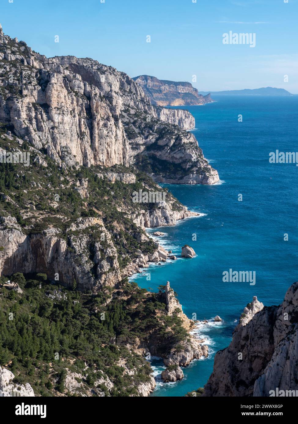 The Calanques National Park, near Marseille in the south of France ...