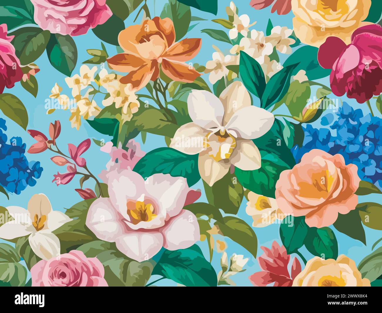 Seamless floral pattern: A Vivid Spring Floral Stock Vector Image & Art ...