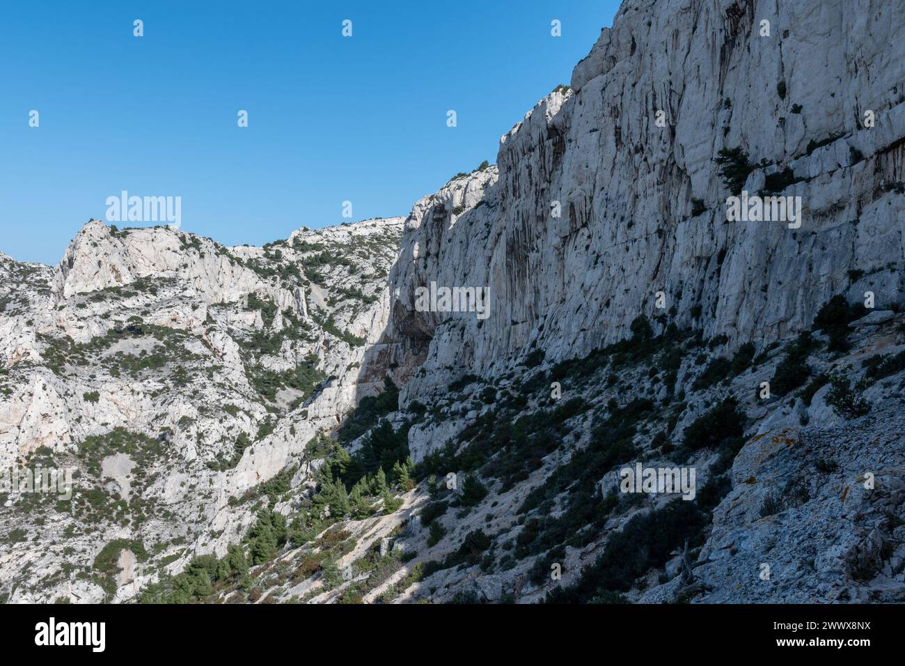 The Calanques National Park, near Marseille in the south of France ...