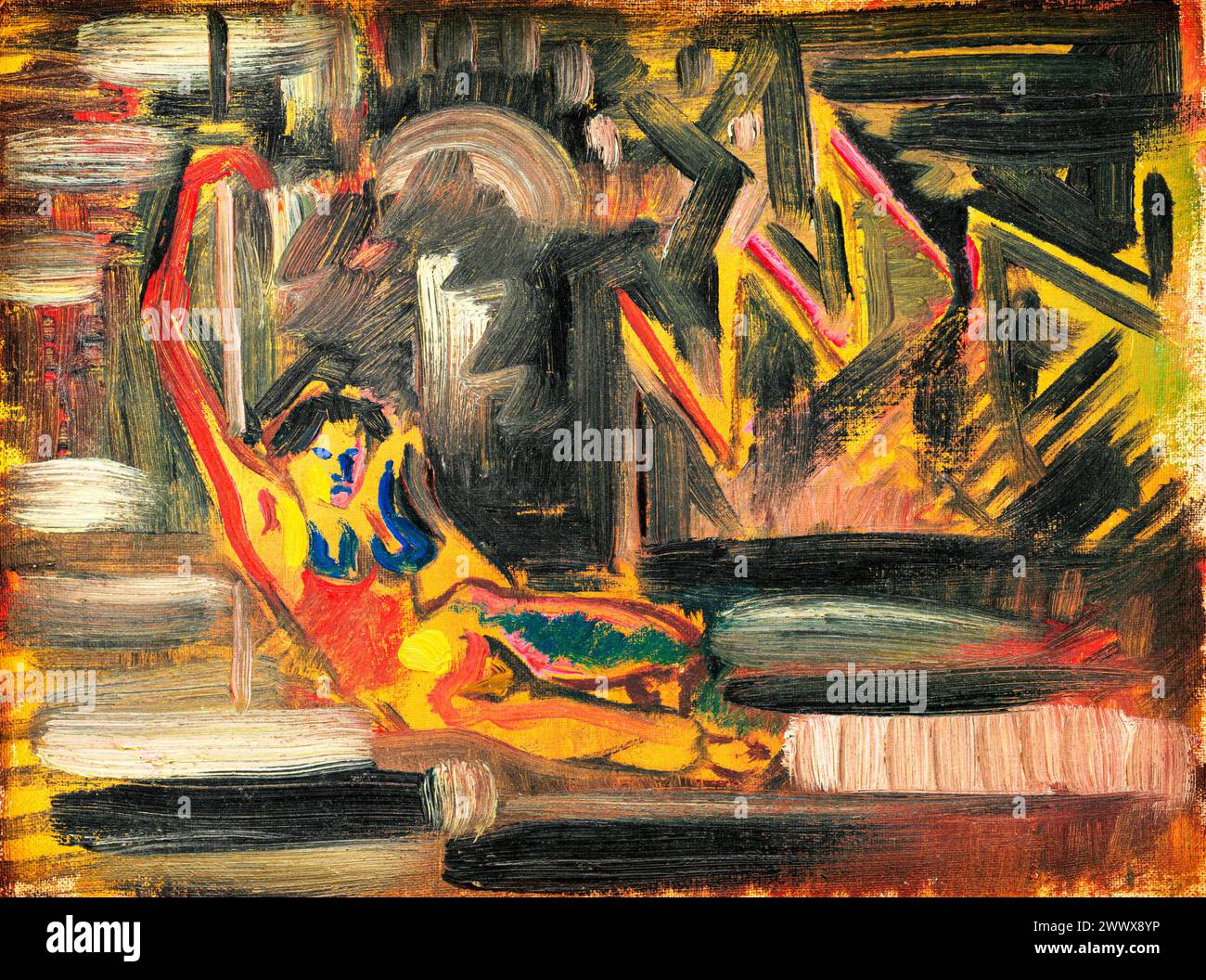 Reclining woman drawing hi-res stock photography and images - Alamy