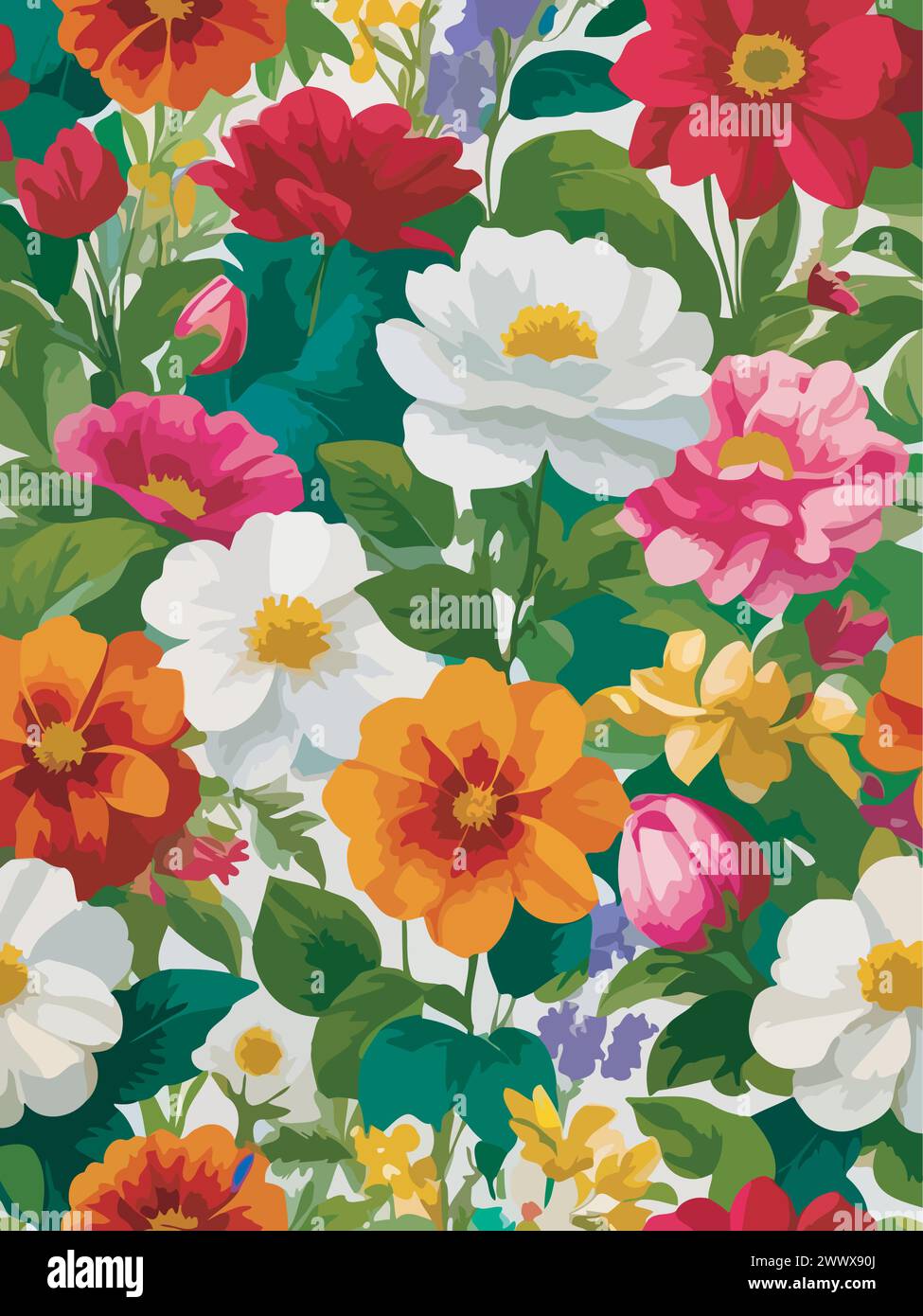 Seamless floral pattern: A Vivid Spring Floral Stock Vector Image & Art ...