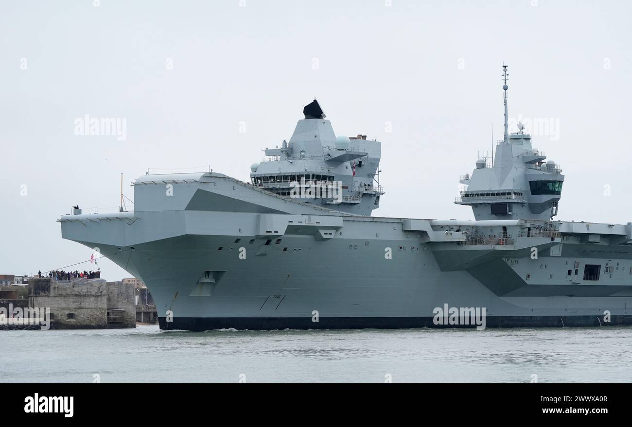 Royal Navy aircraft carrier HMS Prince of Wales returns to her home ...