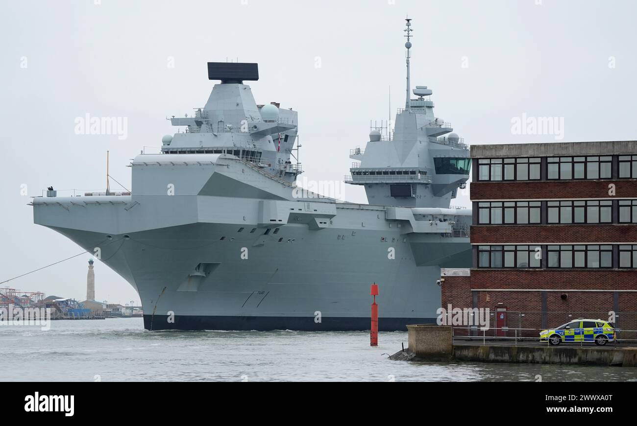 Royal Navy aircraft carrier HMS Prince of Wales returns to her home ...
