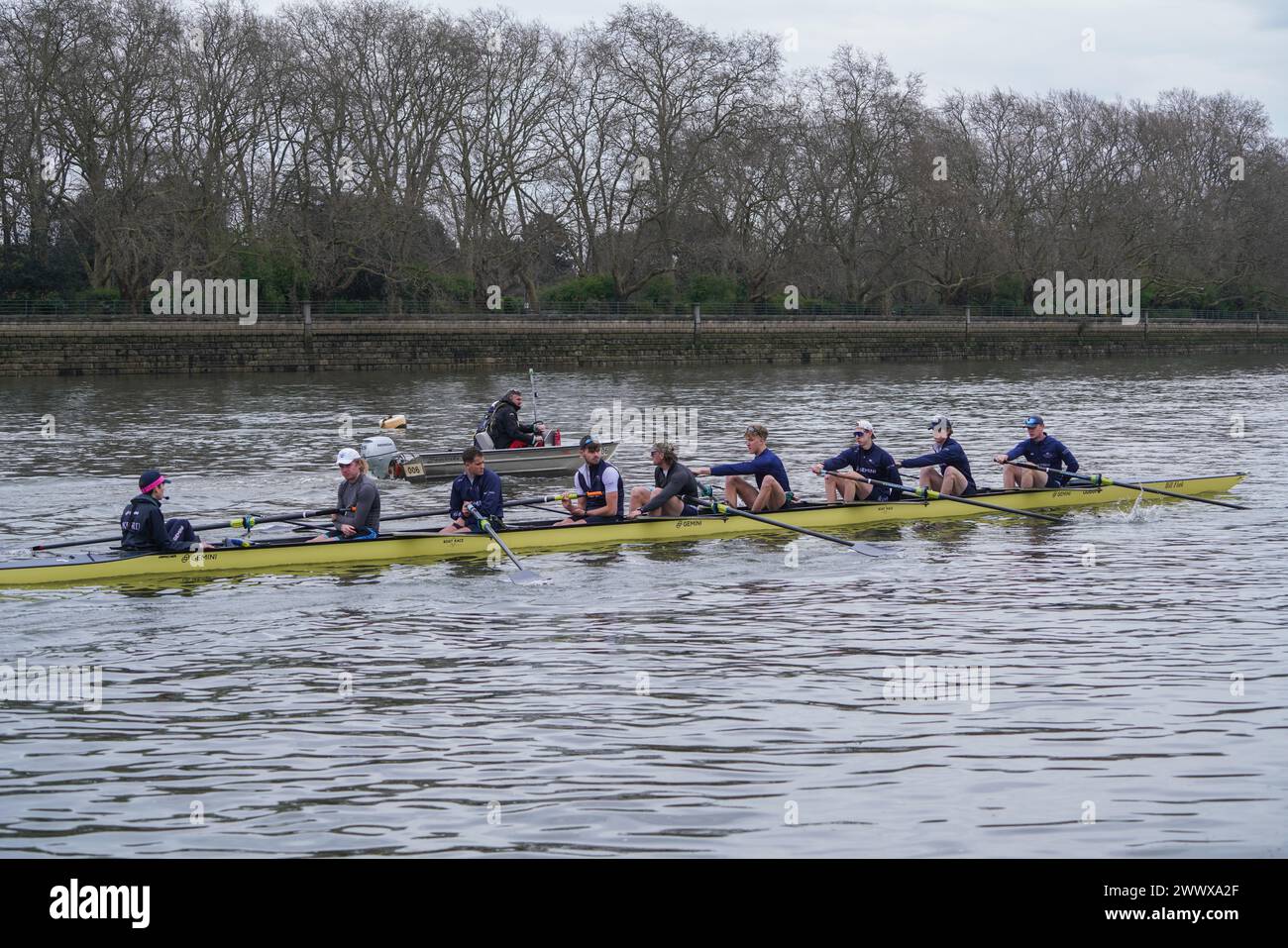 London, UK 26 March March 2024 The Oxford University men's (ISIS) crew ...