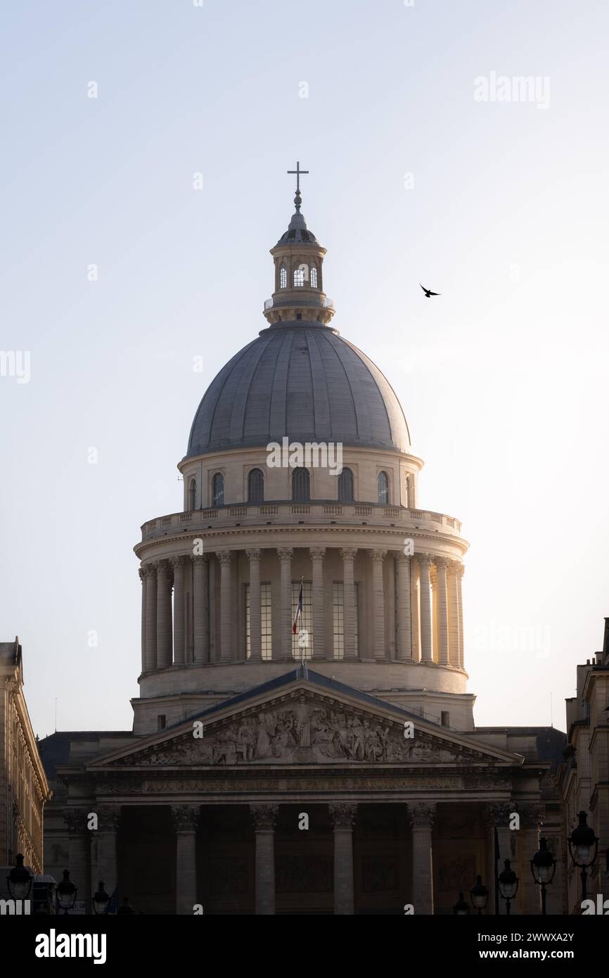 The dome of Paris Pantheon at dusk Stock Photo - Alamy