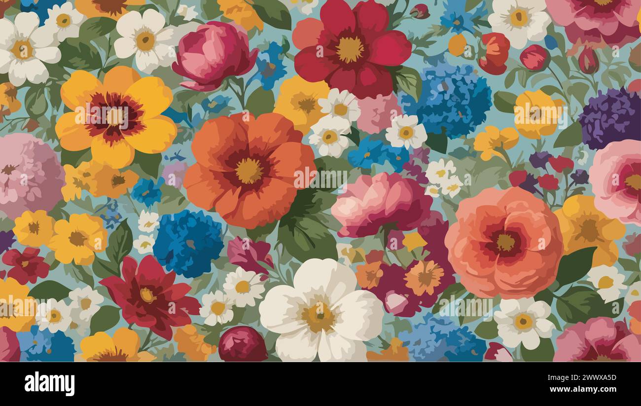 Seamless floral pattern: A Vivid Spring Floral Stock Vector Image & Art ...