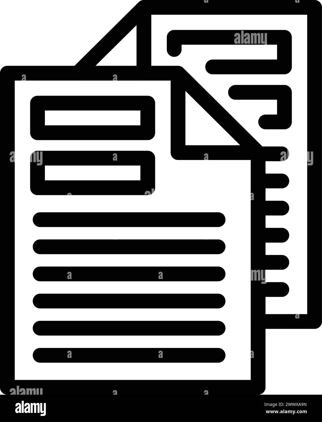 Desk letter tray icon outline vector. Bureau file repository ...