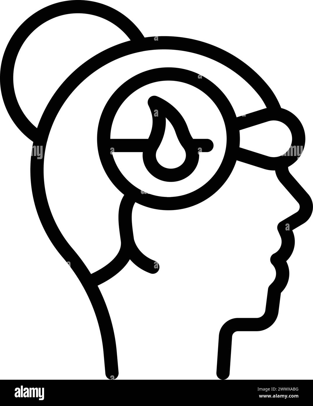 Hair physiology icon outline vector. Online consultation. Trichology ...