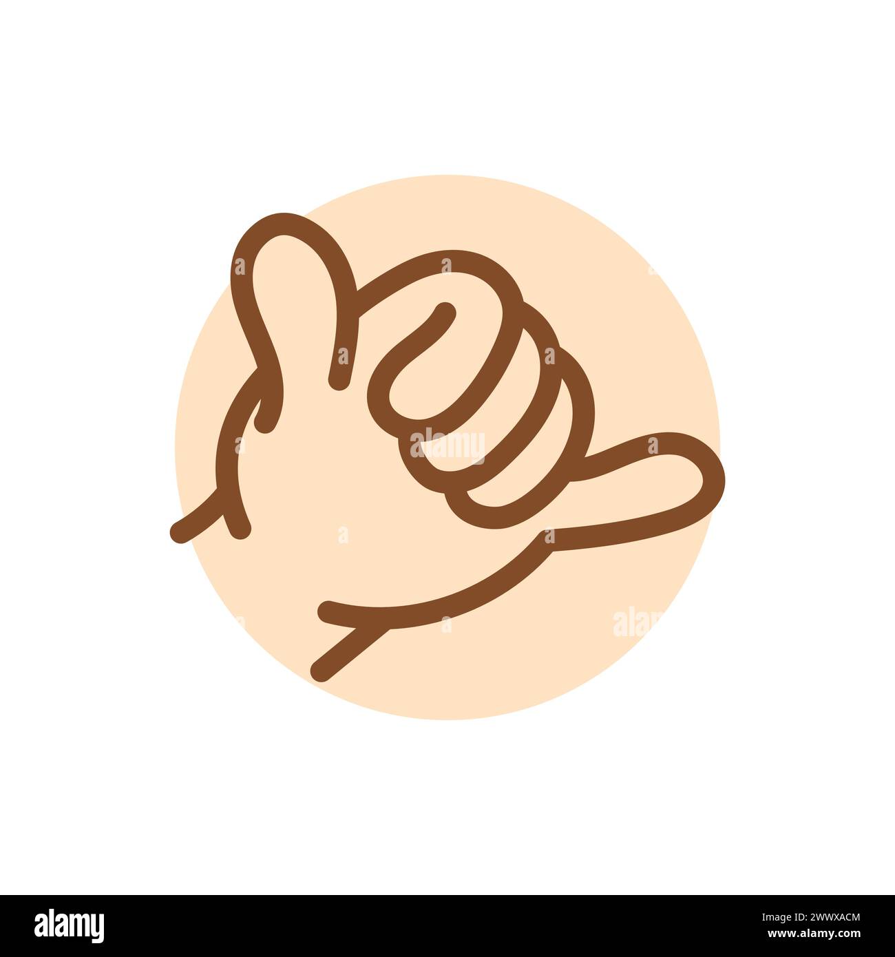 Cartoon gesture line icons set. Character hand. Vector isolated element. Editable stroke Stock ...