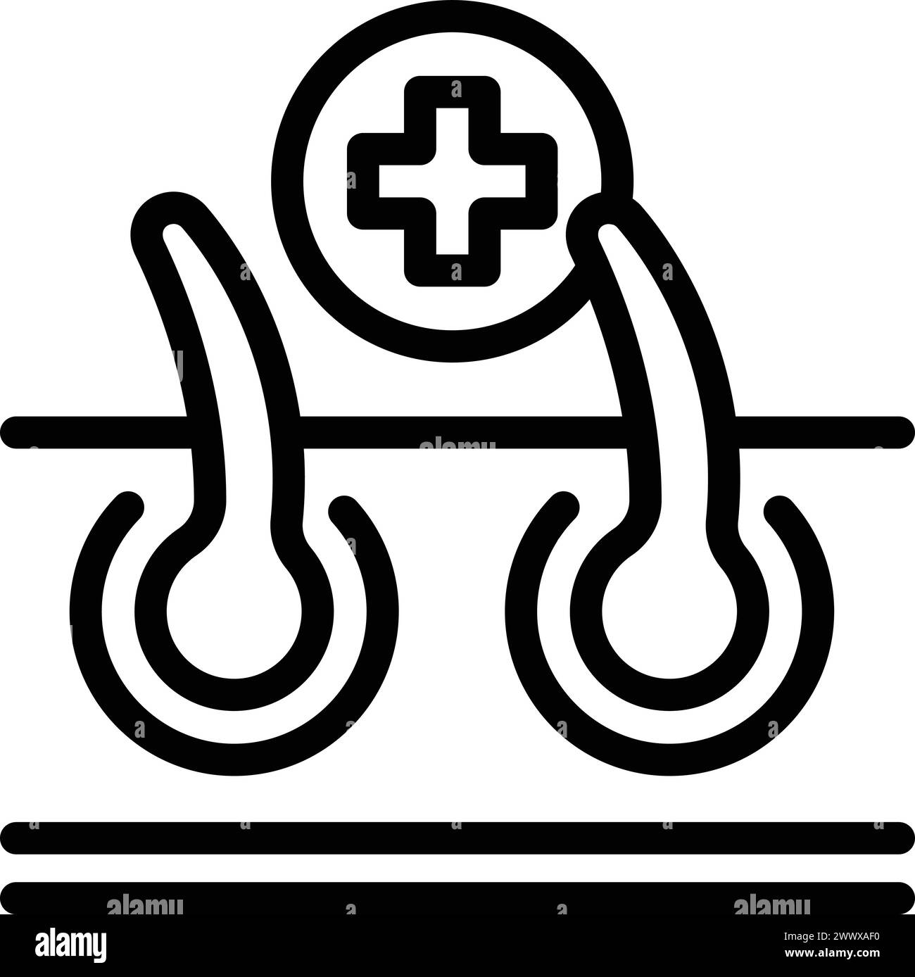 Hair and scalp clinic icon outline vector. Medical consultation ...