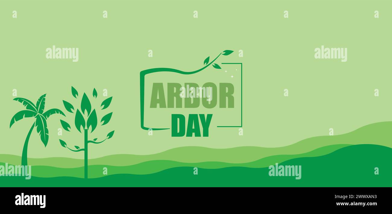You can download the Arbor Day Banner and Template Stock Vector Image ...