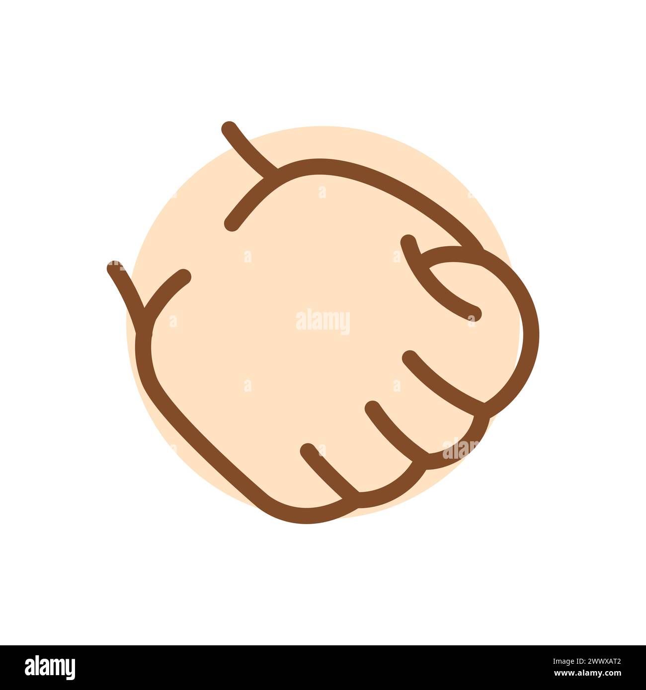 Cartoon gesture line icons set. Character hand. Vector isolated element ...