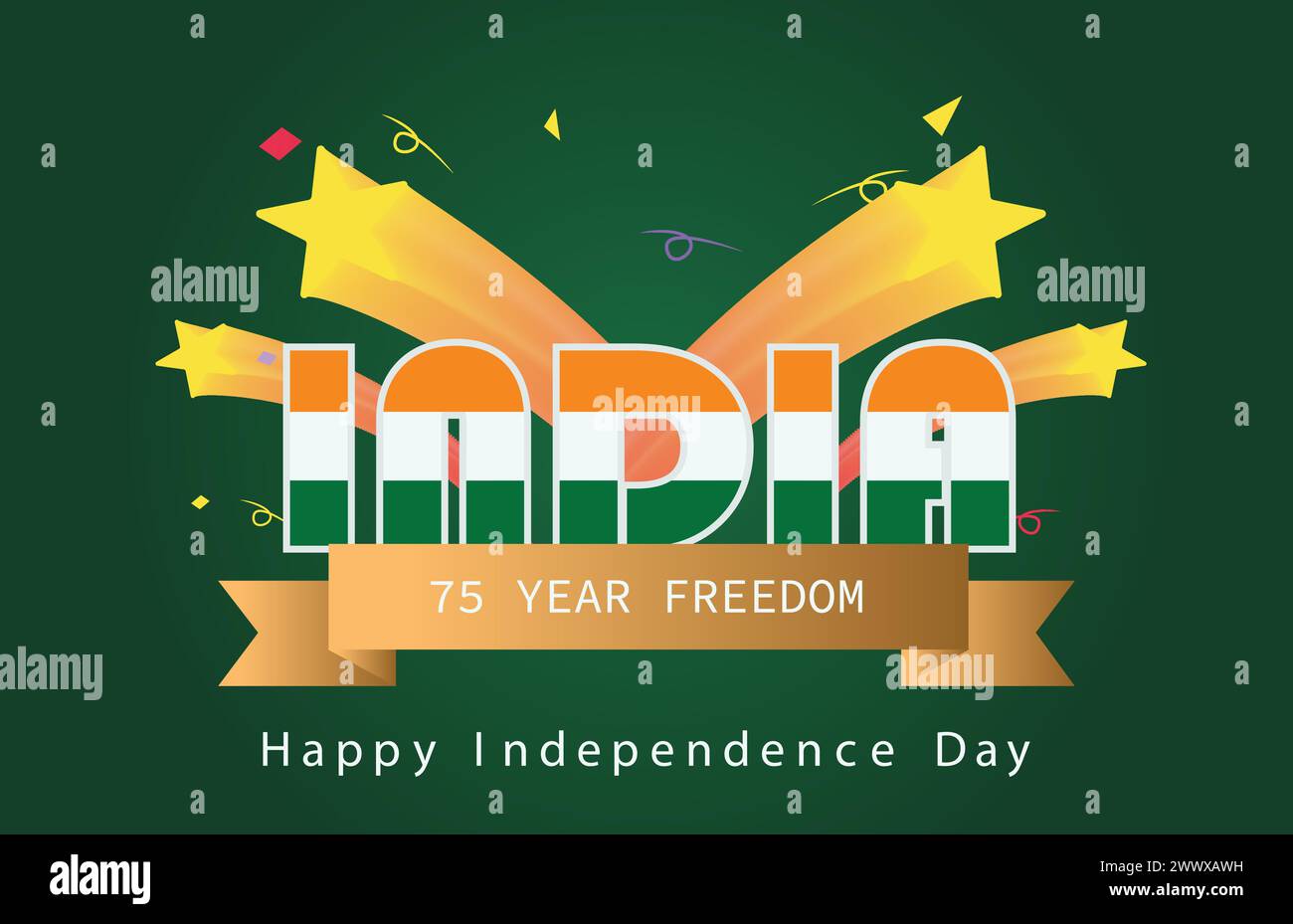 Happy 75th Independence Day of India Vector Illustration. Happy ...