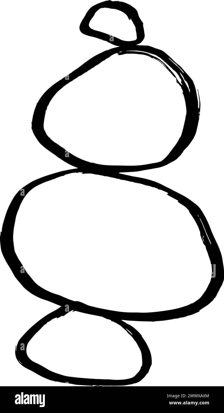 Zen stone tower Stock Vector Images - Alamy