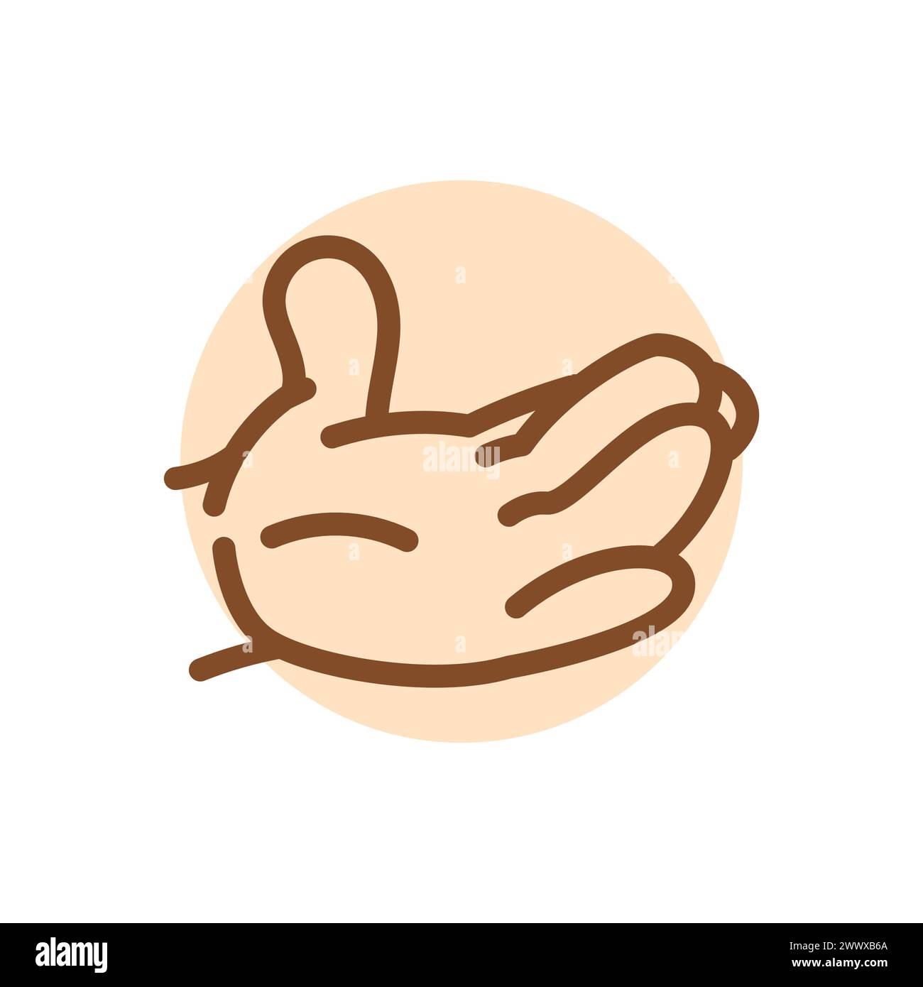 Cartoon gesture line icons set. Character hand. Vector isolated element. Editable stroke Stock ...