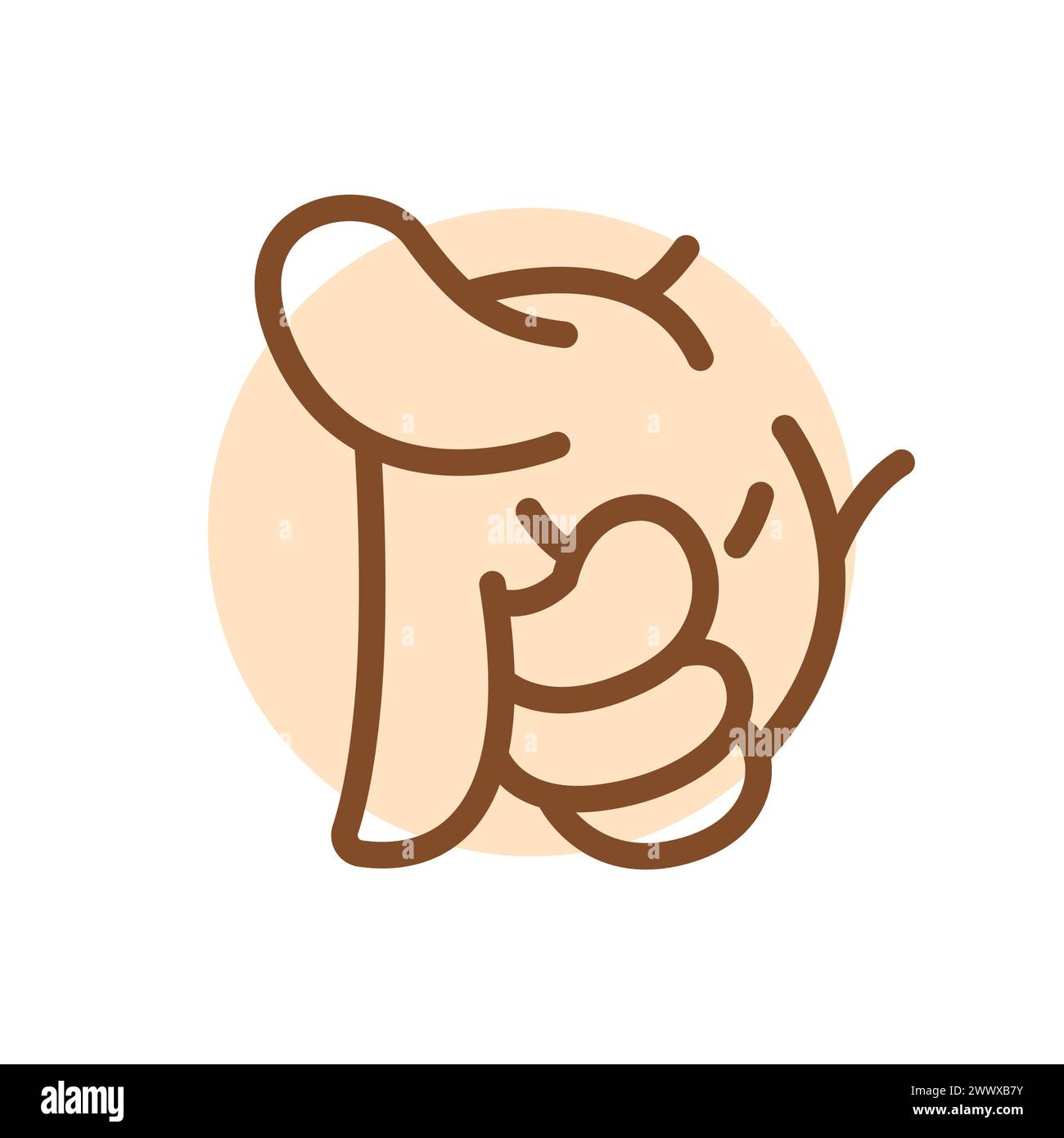 Cartoon gesture line icons set. Character hand. Vector isolated element. Editable stroke Stock ...