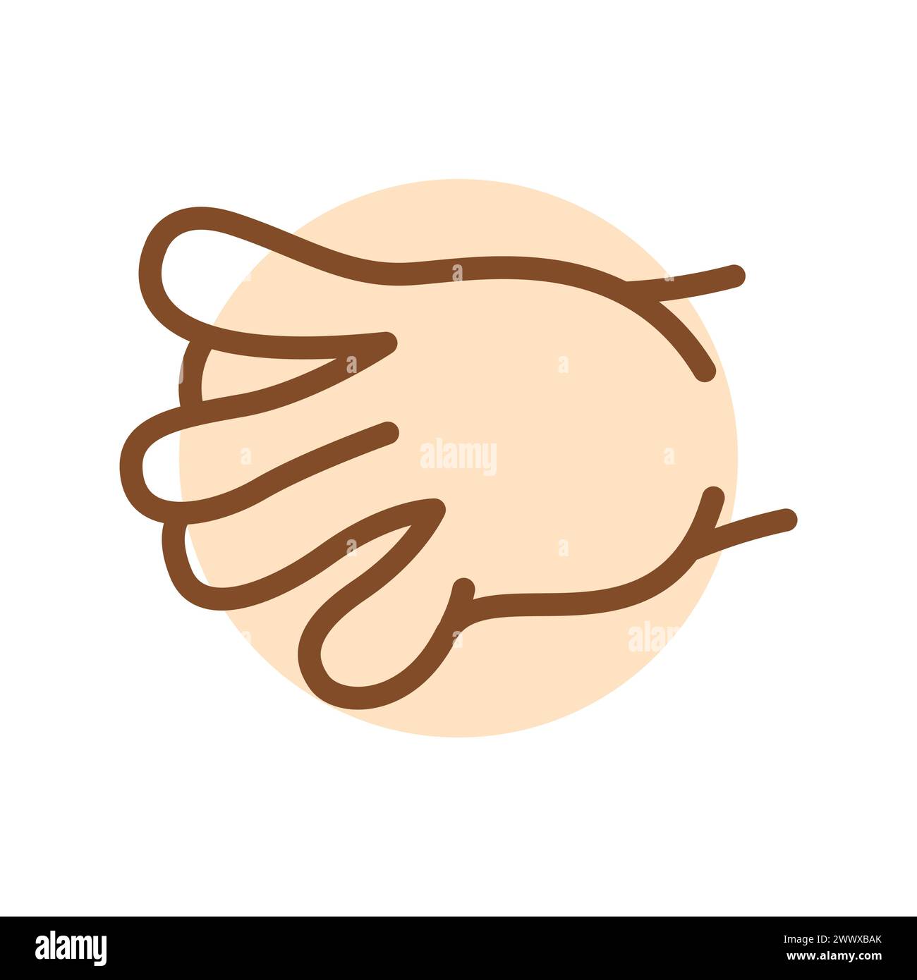 Cartoon gesture line icons set. Character hand. Vector isolated element ...
