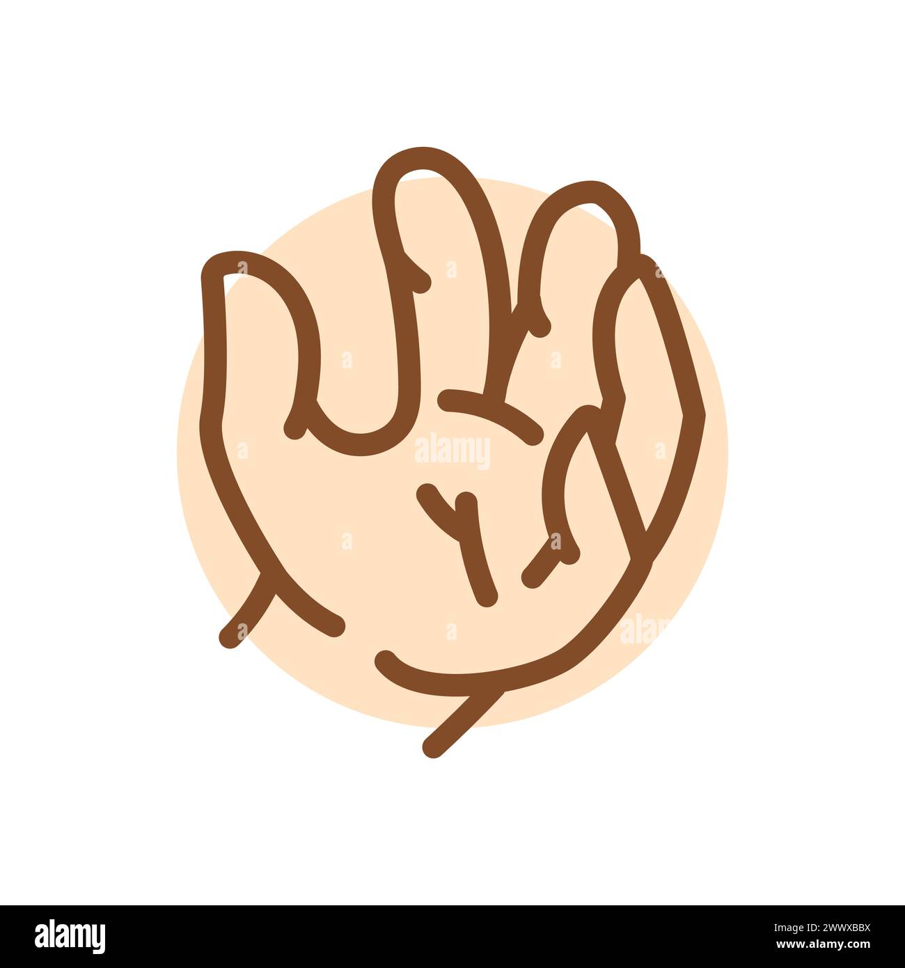 Cartoon gesture line icons set. Character hand. Vector isolated element. Editable stroke Stock ...