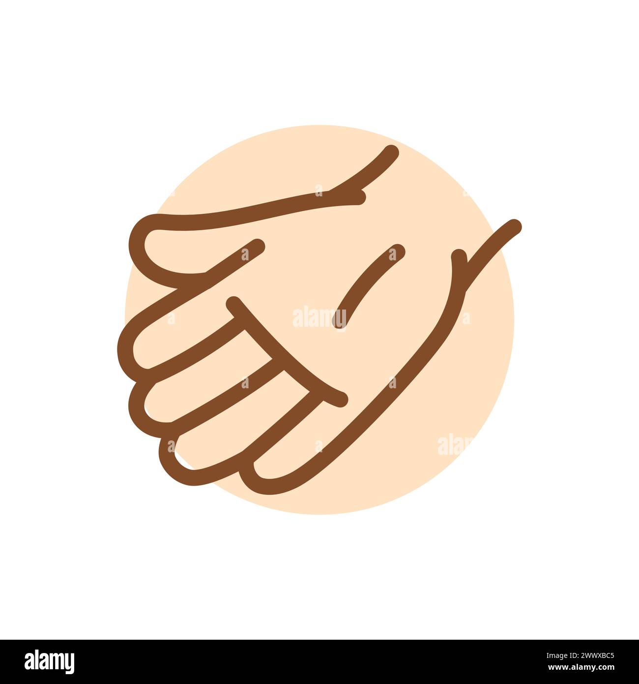 Cartoon gesture line icons set. Character hand. Vector isolated element ...