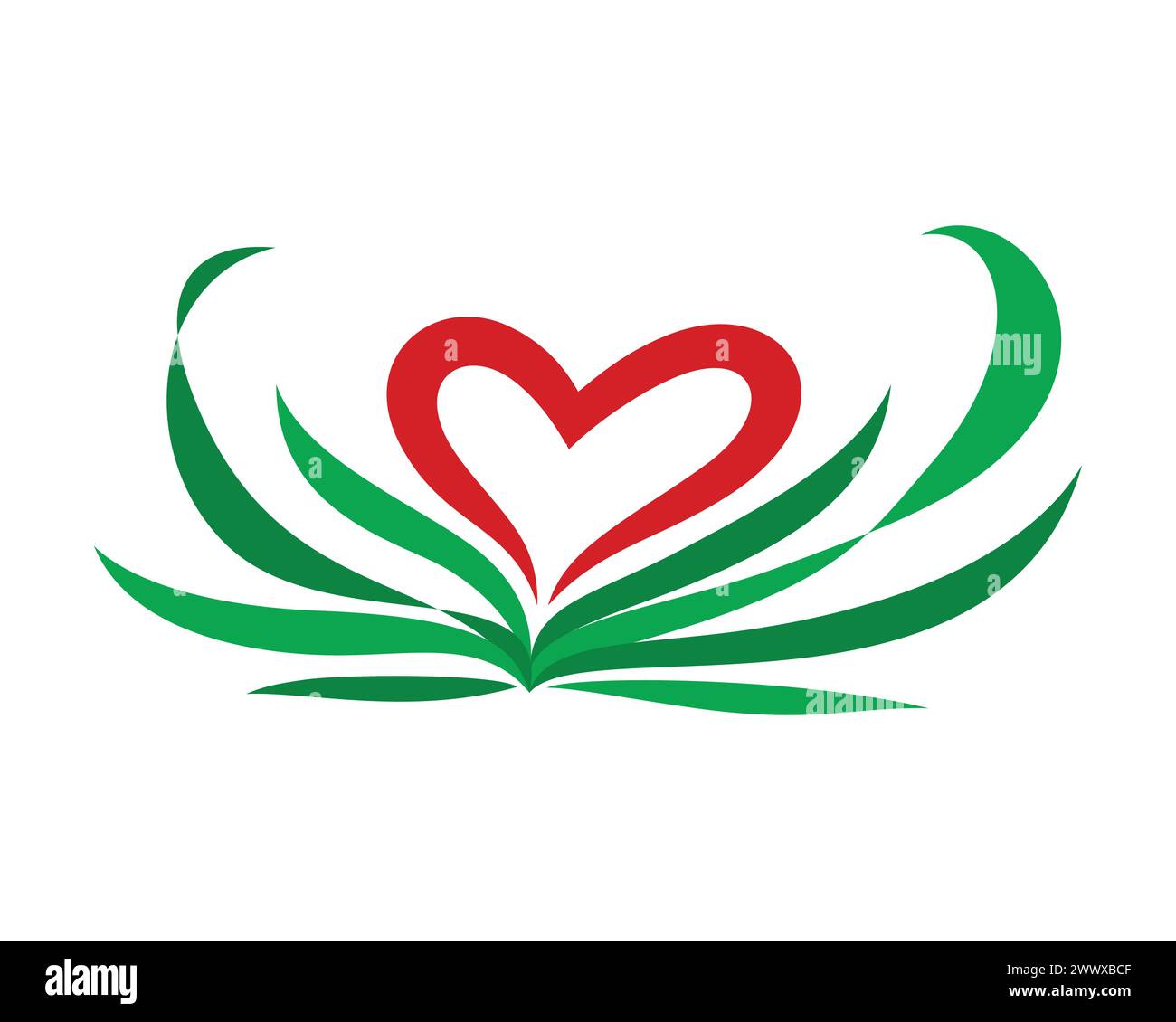 Bloom Love combined with Plant Illustration Stock Vector Image & Art ...