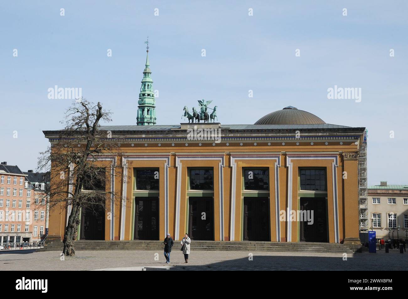 Copenhagen, Denmark /26 March 2024/. Thorvaldsen museum building in ...