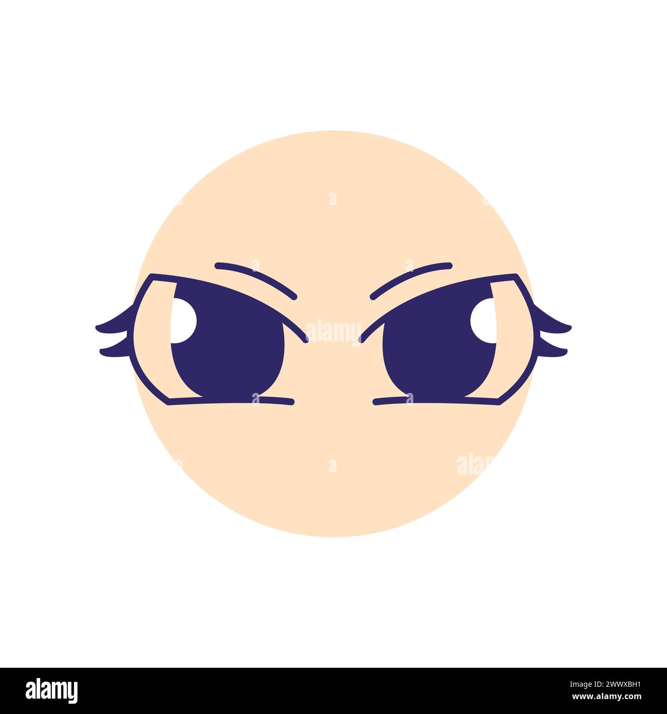 Cartoon eyes line icon. Cartoon character expressions. Vector isolated ...
