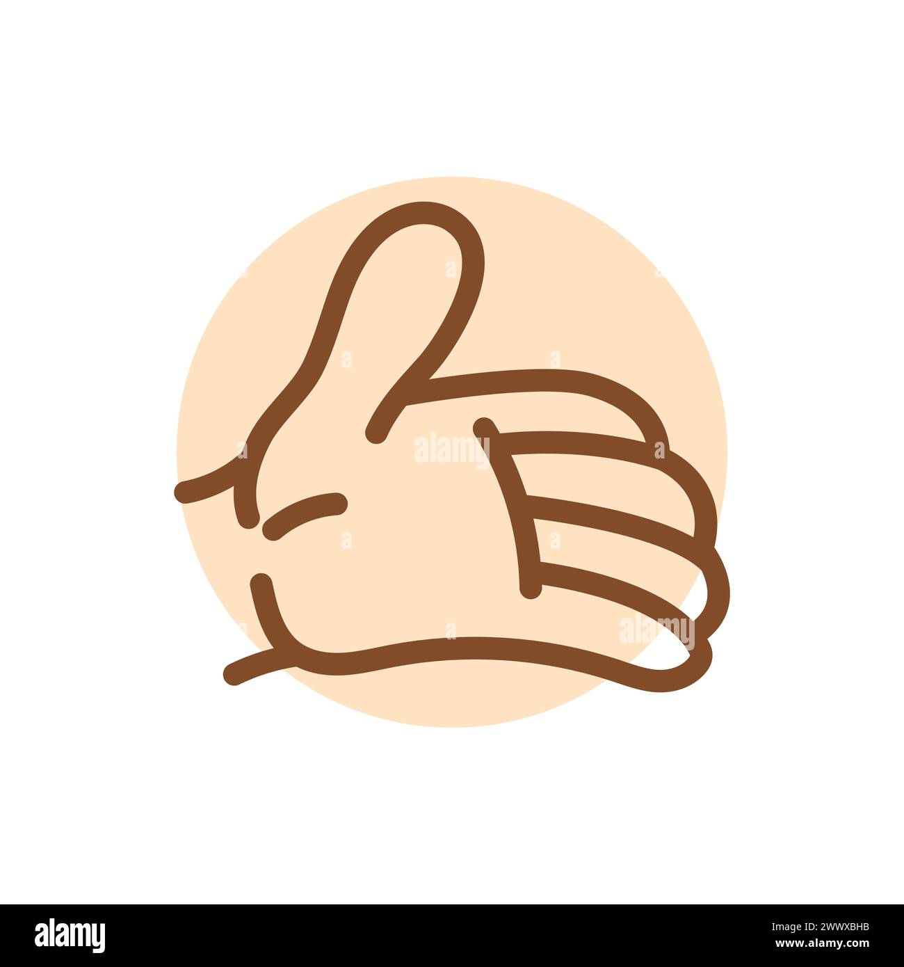 Cartoon gesture line icons set. Character hand. Vector isolated element. Editable stroke Stock ...