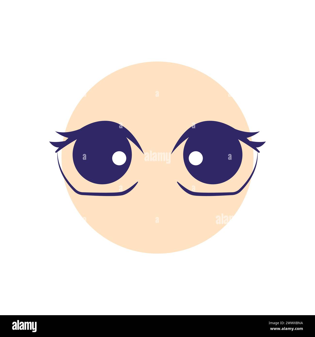 Cartoon eyes line icon. Cartoon character expressions. Vector isolated element. Editable stroke ...