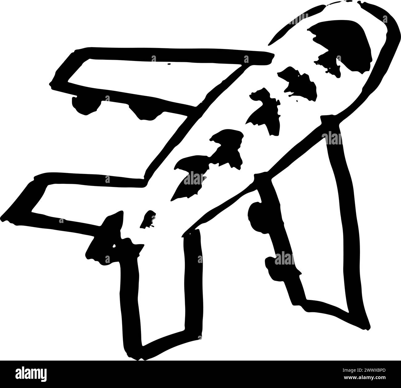 Plane painting Black and White Stock Photos & Images - Alamy